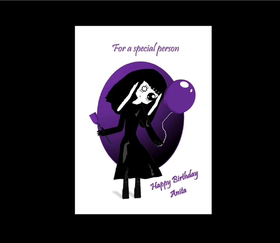 Gothic Zombie Birthday Card, Can Be Personalised Greetings Card Gothic ...