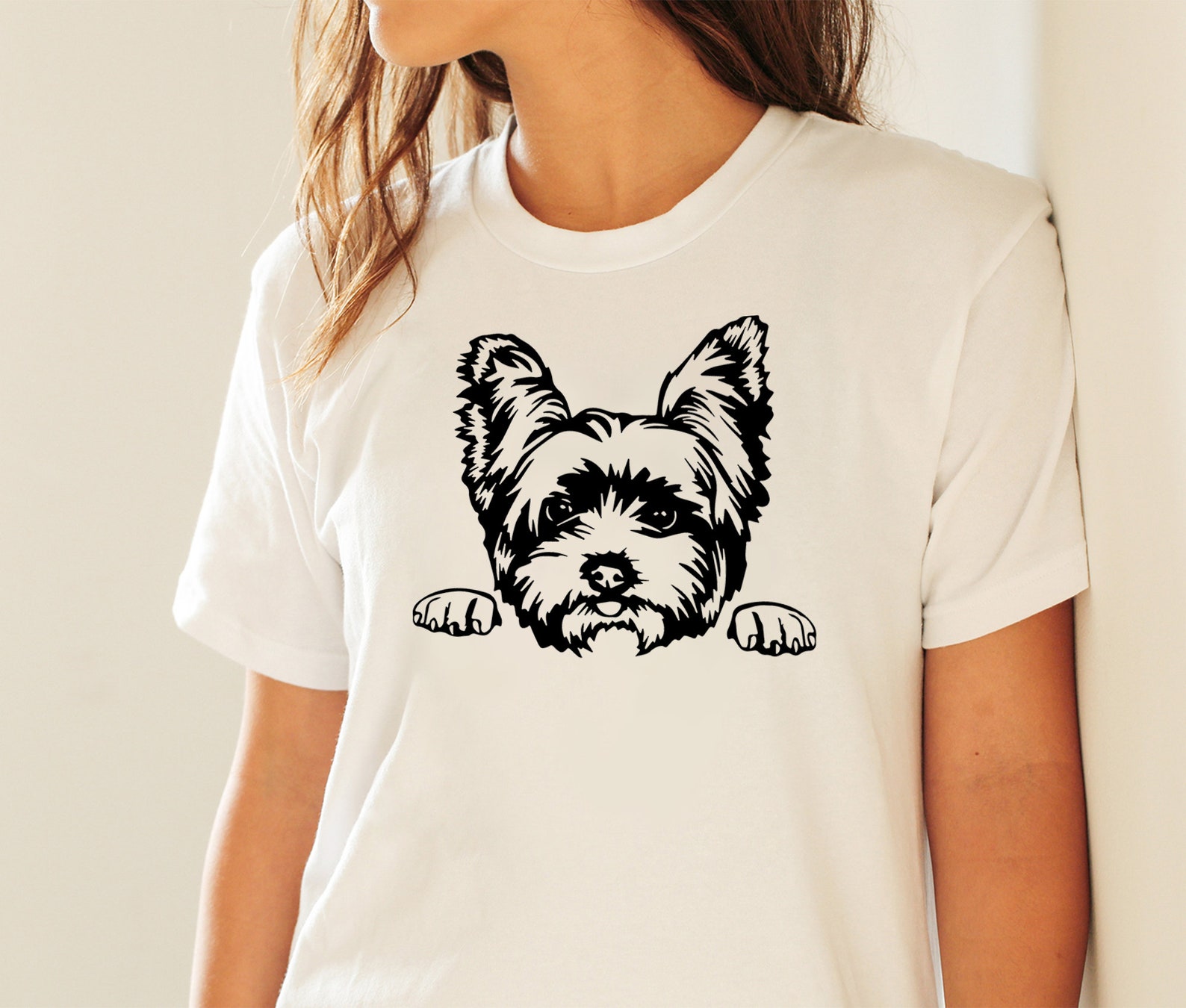 Yorkshire Terrier Svg, Yorkie Face Clipart,dog Svg Cricut, Peeking ...