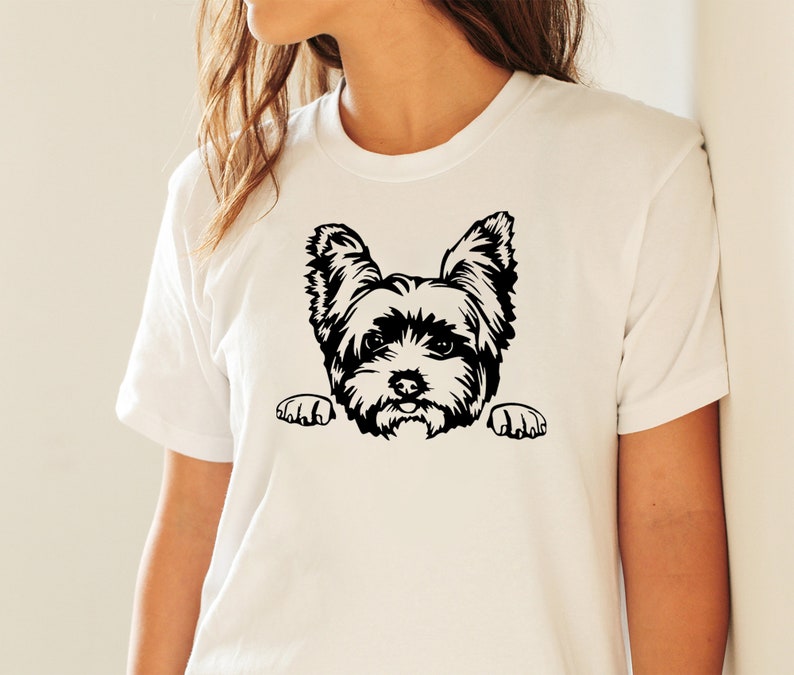 Yorkshire Terrier Svg, Yorkie Face Clipart,dog Svg Cricut, Peeking ...