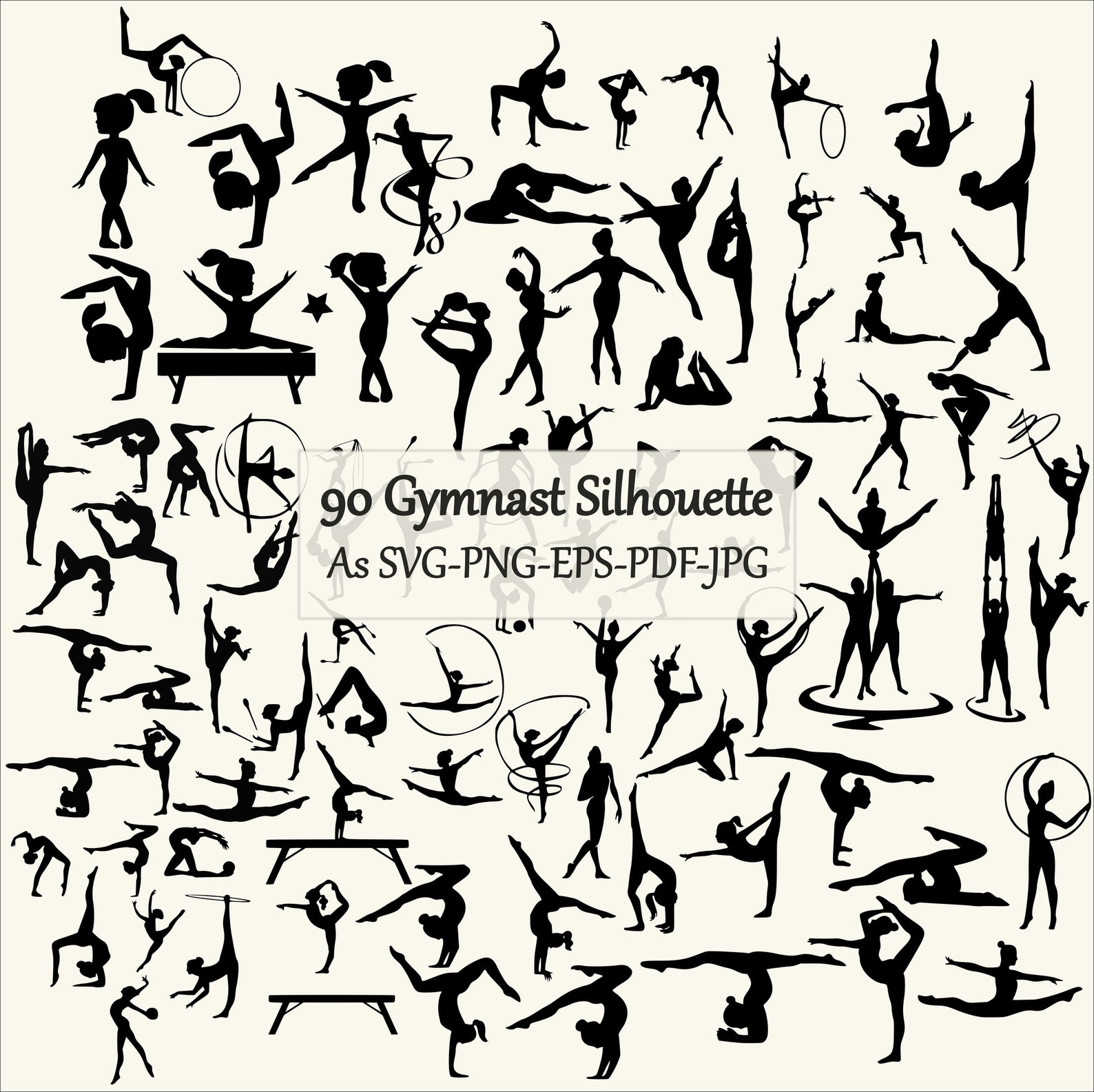 Gymnast SVG, Gymnastics Silhouette Cricut, Gymnastics Png, Gymnast ...