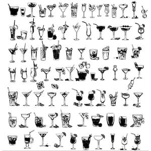 Cocktail Svg, Cocktails Svg Bundle, Layered Cocktails Bundle Cricut SVG ...