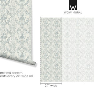 Royal Victorian Light Blue Rococo Peel & Stick Wallpaper - Vintage ...