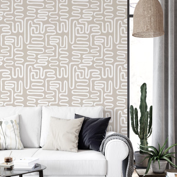 Abstract Line Wallpaper - Etsy