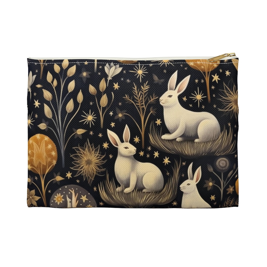 Nighttime Creatures Accessory Flat Pouch Green Witch Nature - Etsy