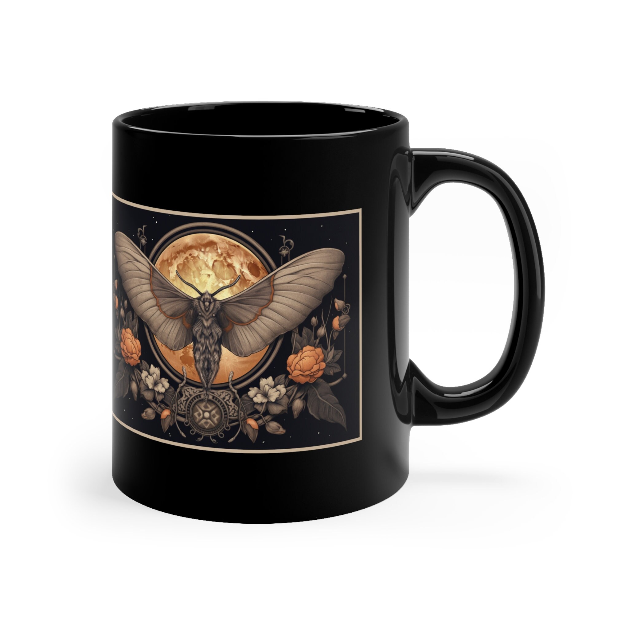 Vintage Moth Coffee Mug Goblincore Dark Gothic Moth Dark - Etsy