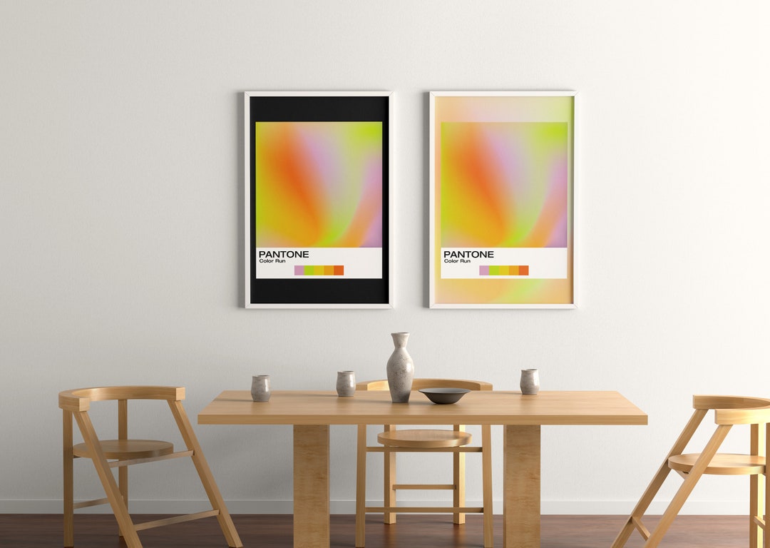 PANTONE Poster Collection Color Run Posters Pantone Art - Etsy