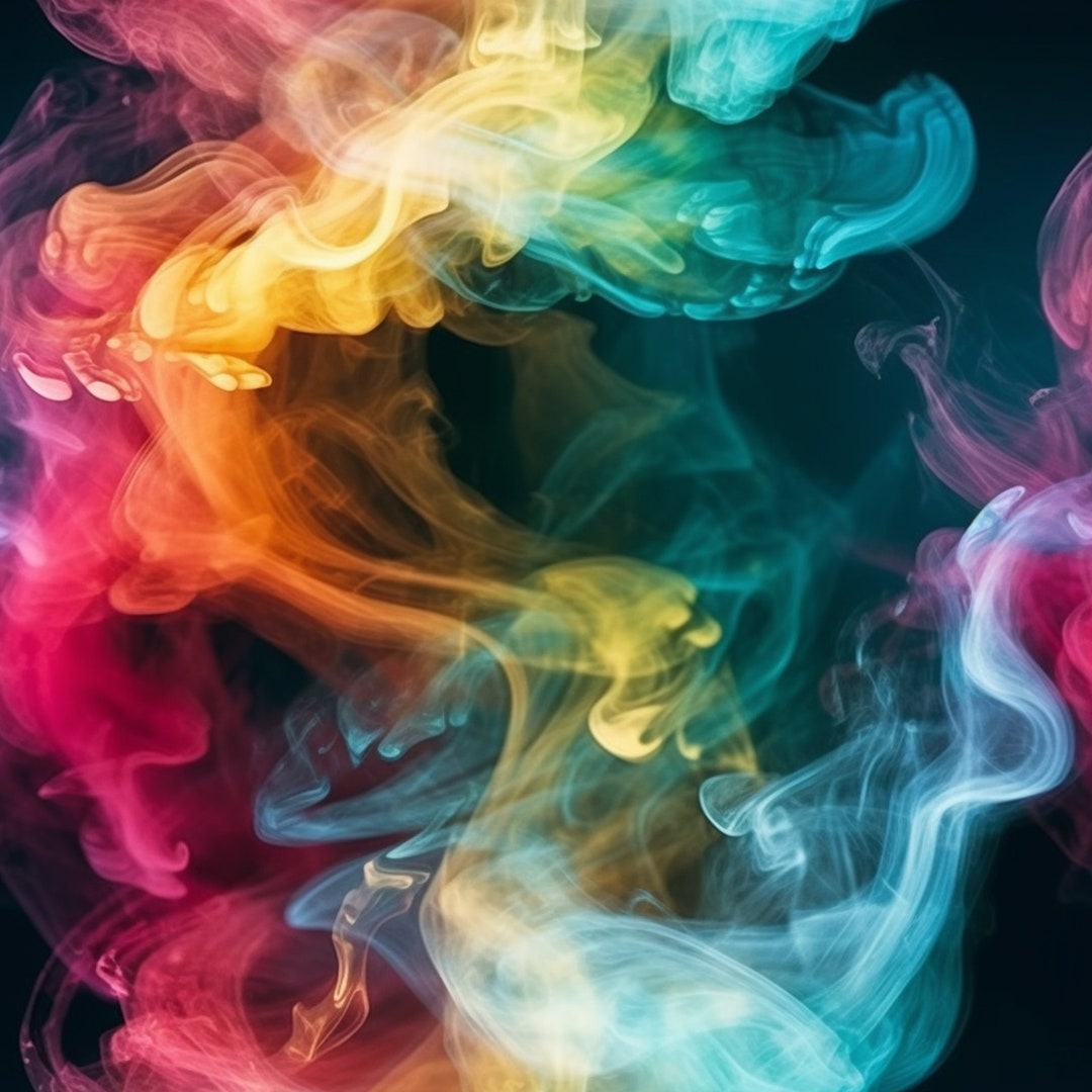Rainbow Colored Smoke, Tile Pattern, Smoke, Colorful, Seamless Pattern ...