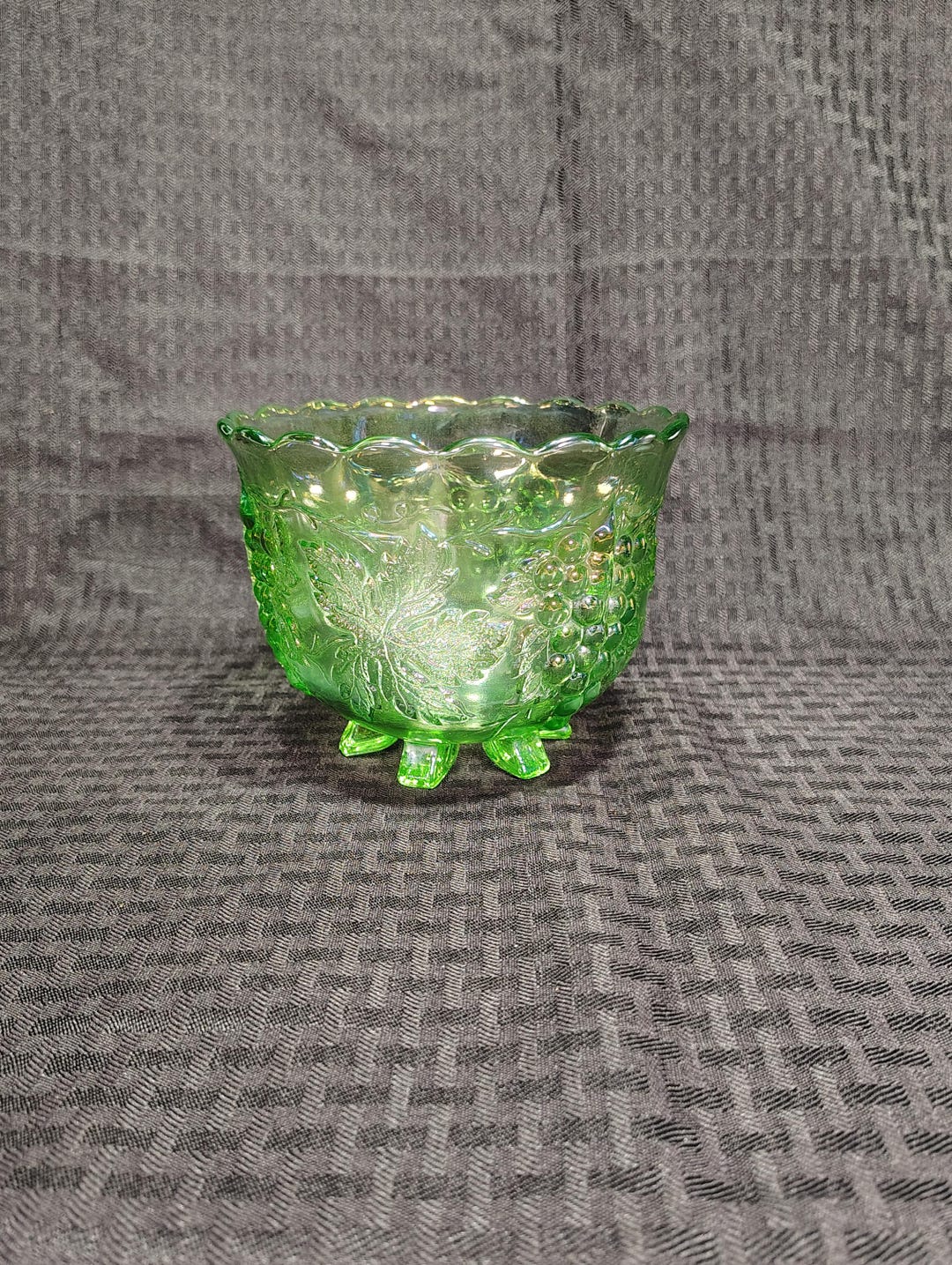Vintage Dugan Carnival Glass 6 Legs Grape Delight Harvest Grape Pattern ...