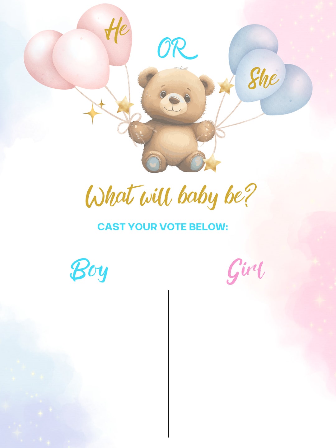 Gender Party Prediction Chart, Baby Gender Prediction, Baby Gender ...