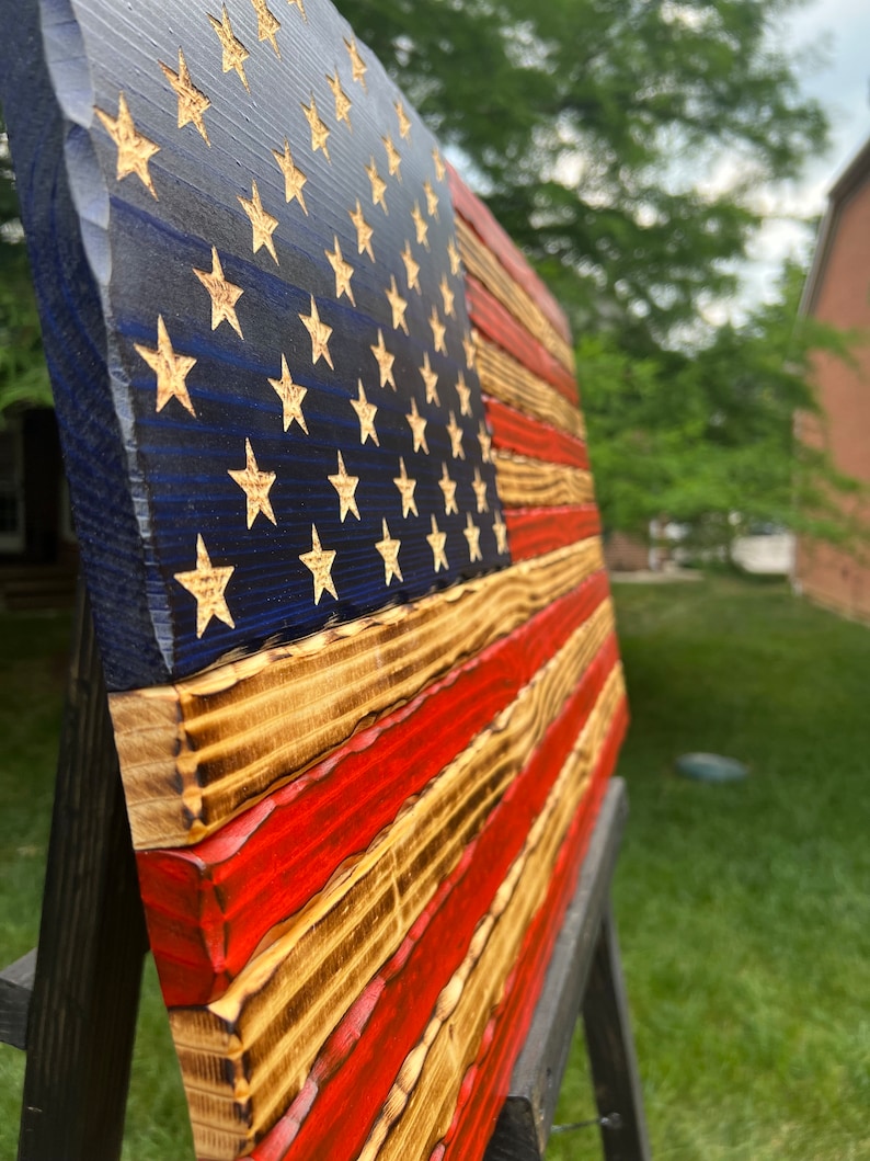 Wooden American Flag Rustic American Flag Wooden Flag Rustic Wooden