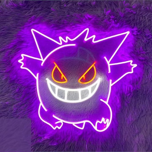 Gengar Anime Neon Sign Anime Best Gift Japanese Neon Sign - Etsy