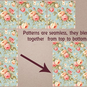 Shabby Chic Roses Vintage Digital Paper, Shabby Chic Floral Seamless ...