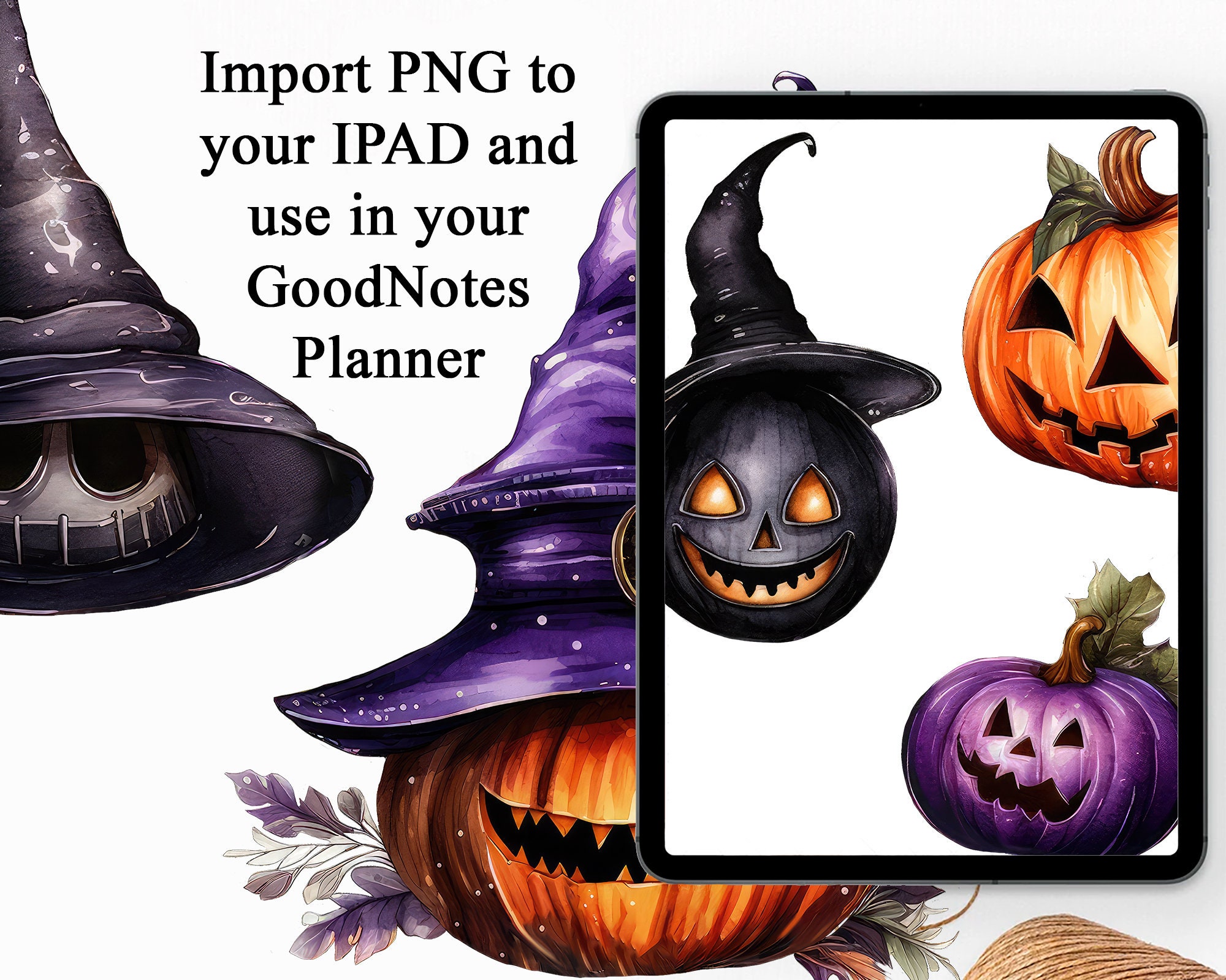 16 PNG Halloween Pumpkins Clipart Set Watercolor Cute - Etsy