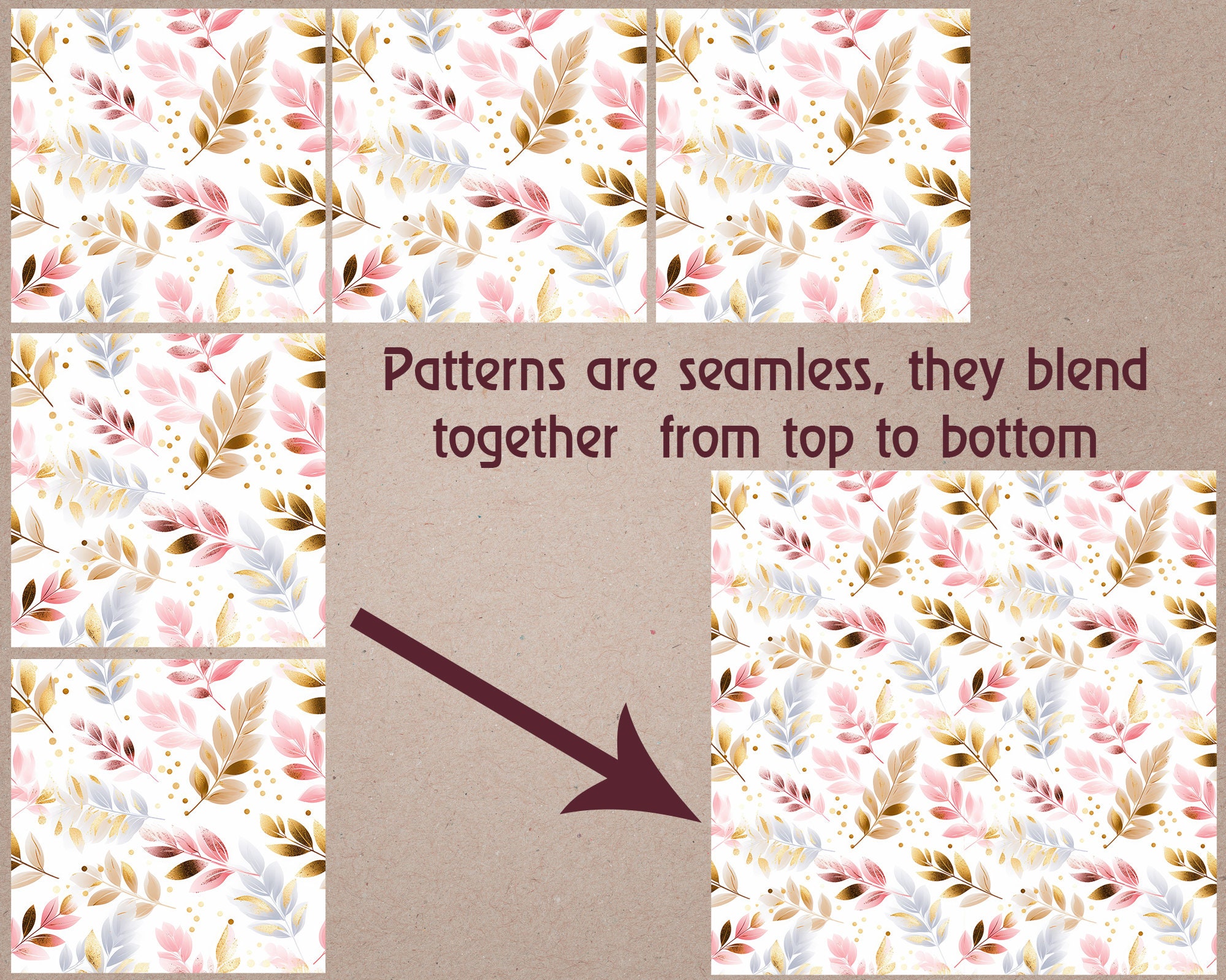 Seamless Gold Honey Bee Patterns, Printable Scrapbooking Digital Paper ...