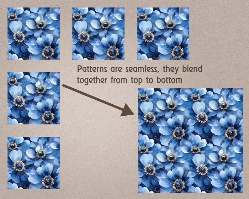 Floral Flowers Seamless Digital Paper Set - Rainbow Floral Seamless ...