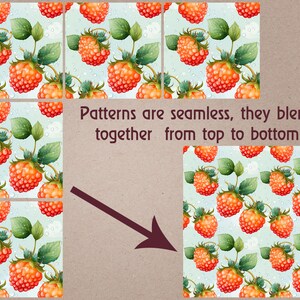 Juicy Berries Fruits Seamless Pattern, 20 Designs Digital Papers Set ...