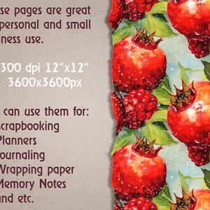 Juicy Berries Fruits Seamless Pattern, 20 Designs Digital Papers Set ...
