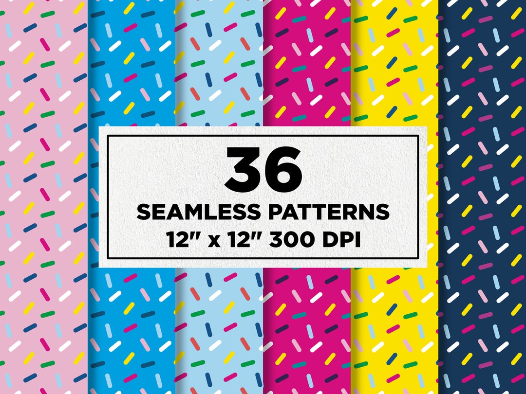 36 Seamless Sprinkles Digital Papers | Perfect for Scrapbooking ...