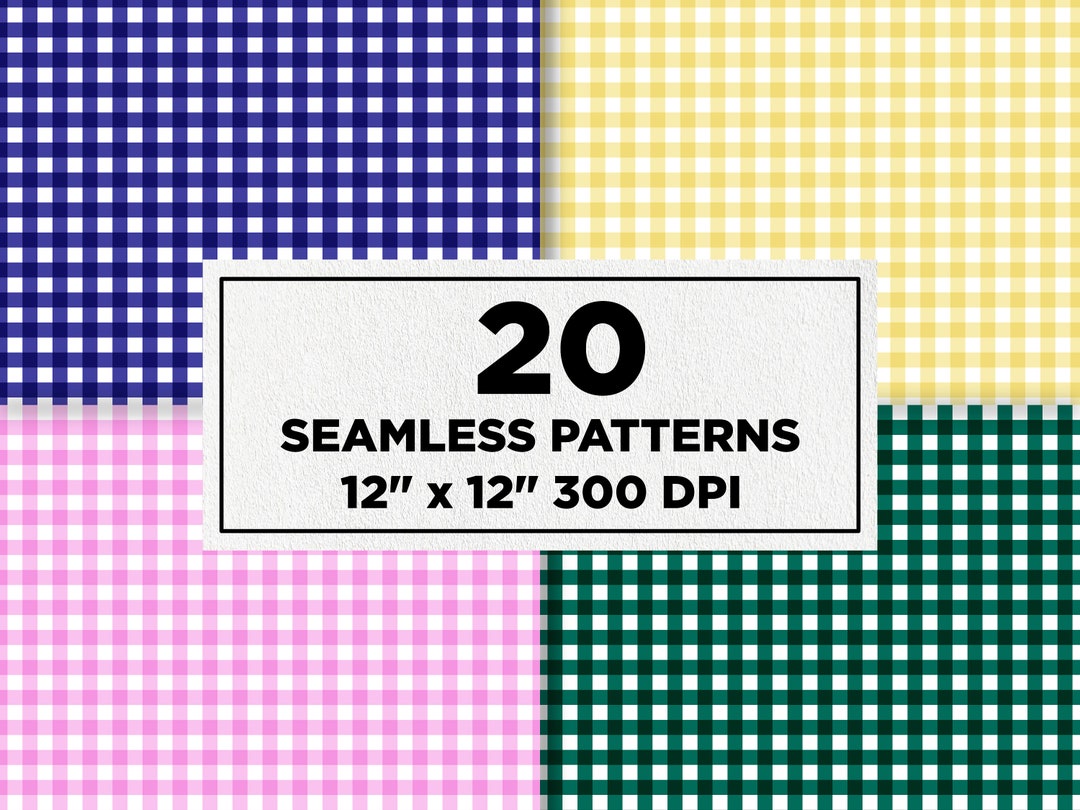 20 Gingham Digital Papers | Perfect for Scrapbooking, Printing ...
