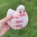 Crochet Chicken | Strawberry Handmade Chicken Amigurumi Plushie | Pink ...
