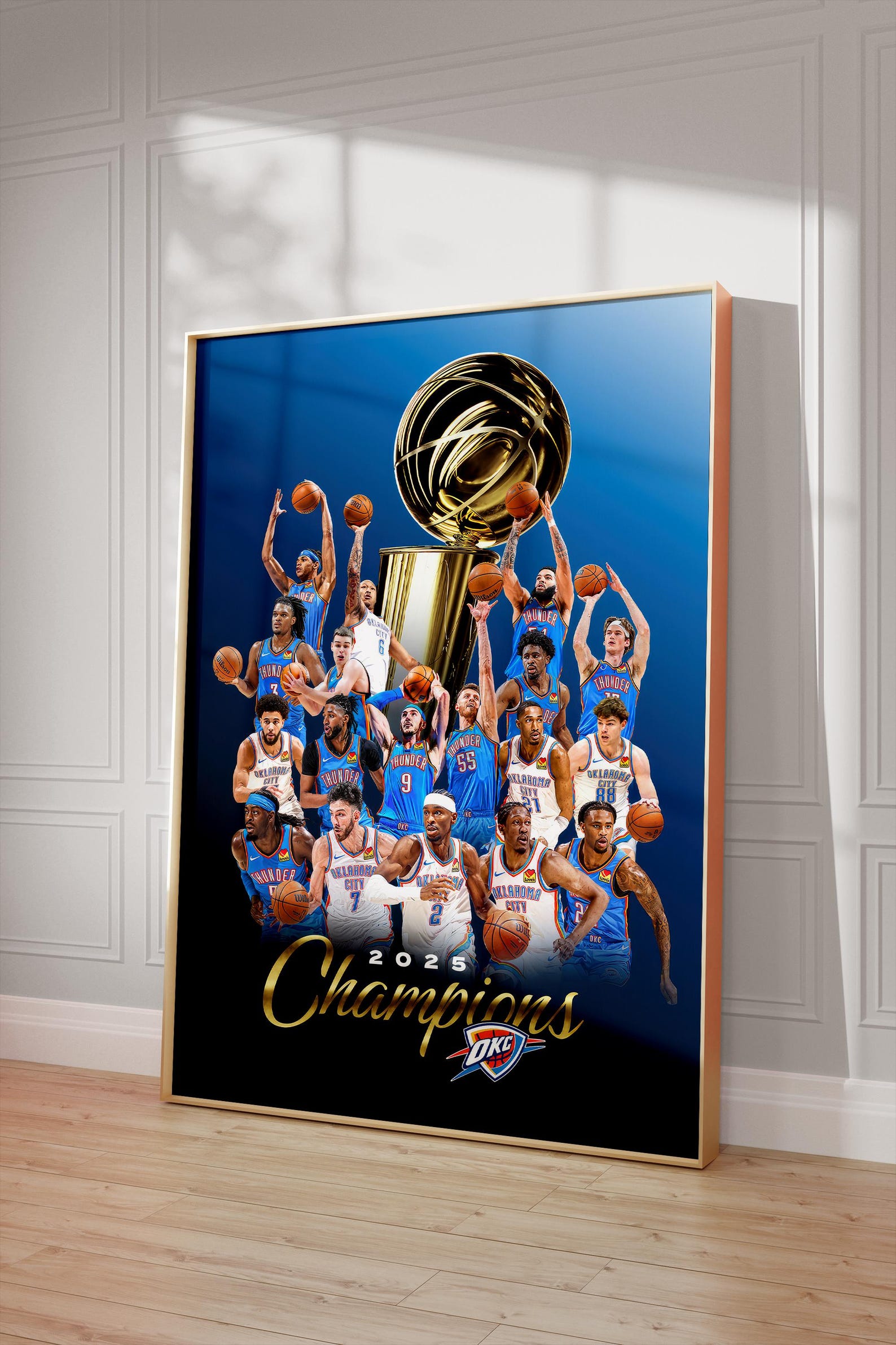 Oklahoma City Thunder Print, Oklahoma City Thunder Poster, Oklahoma ...