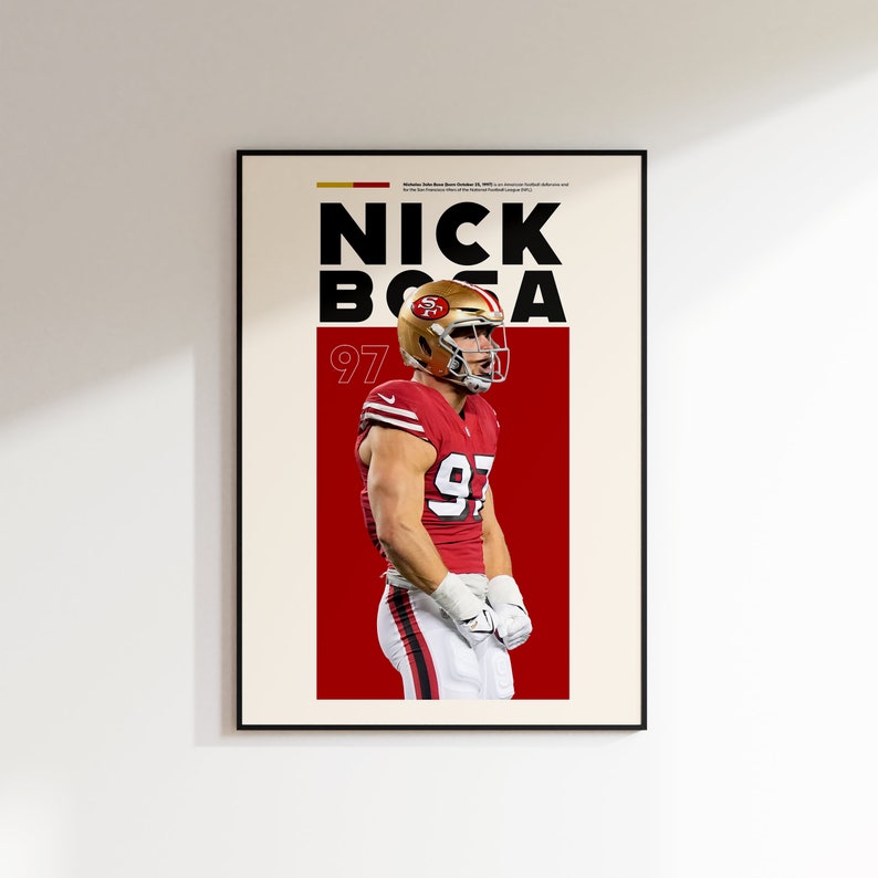 Nick Bosa Print, Nick Bosa Poster, Chase Young Printable, Super Bowl ...