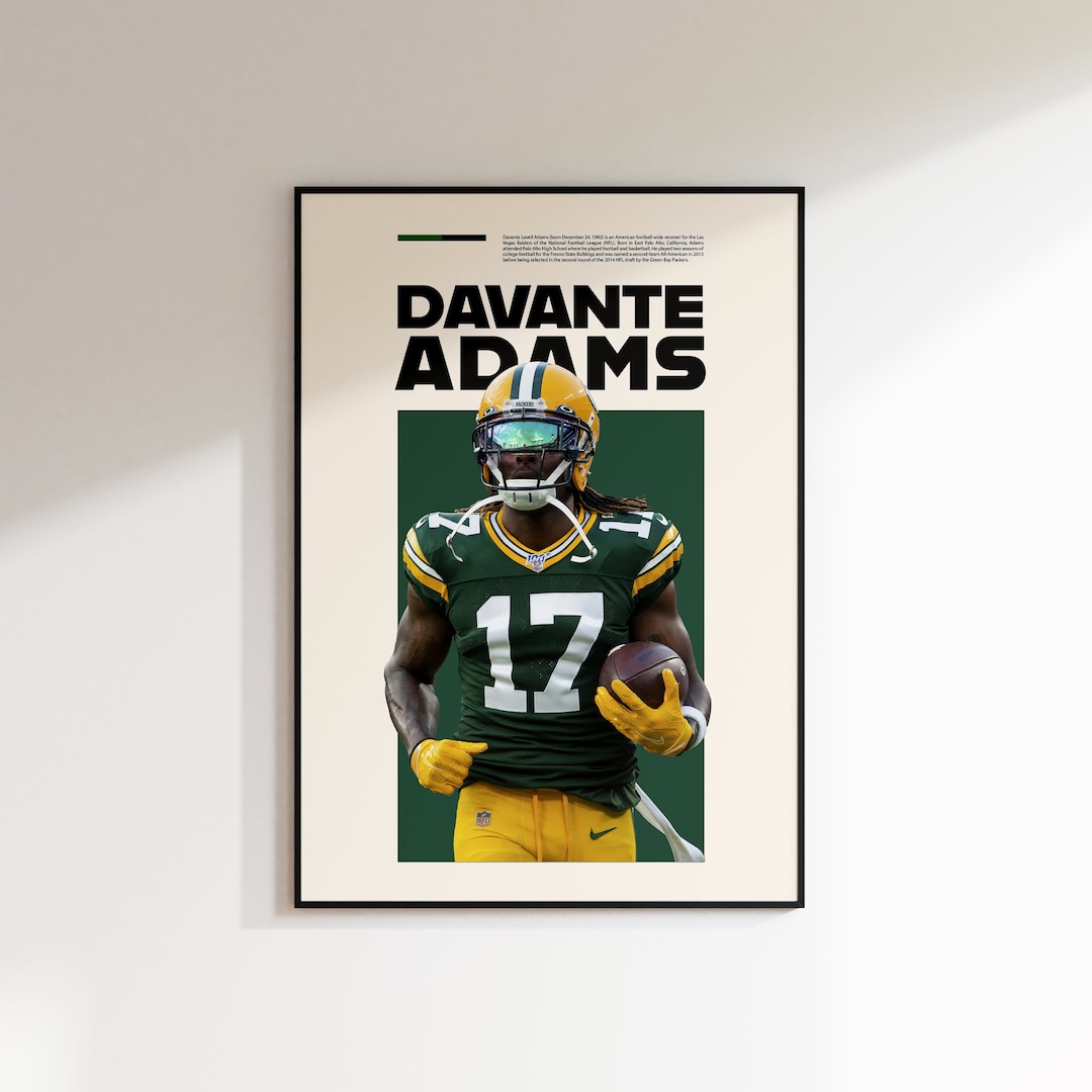 Davante Adams Print, Davante Adams Poster, Davante Adams Printable ...