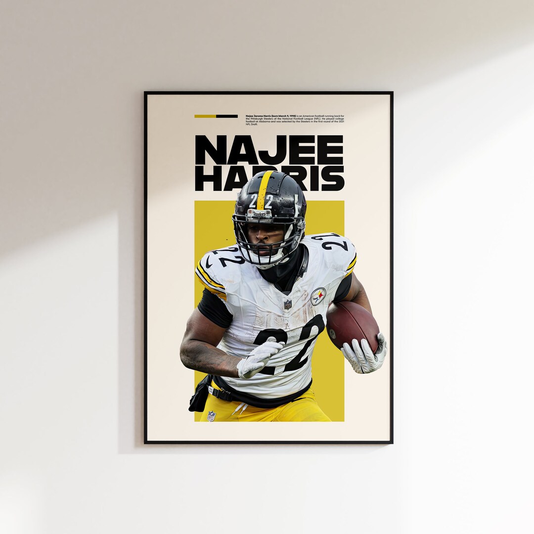 Najee Harris Print, Najee Harris Poster, Najee Harris Printable, Super ...