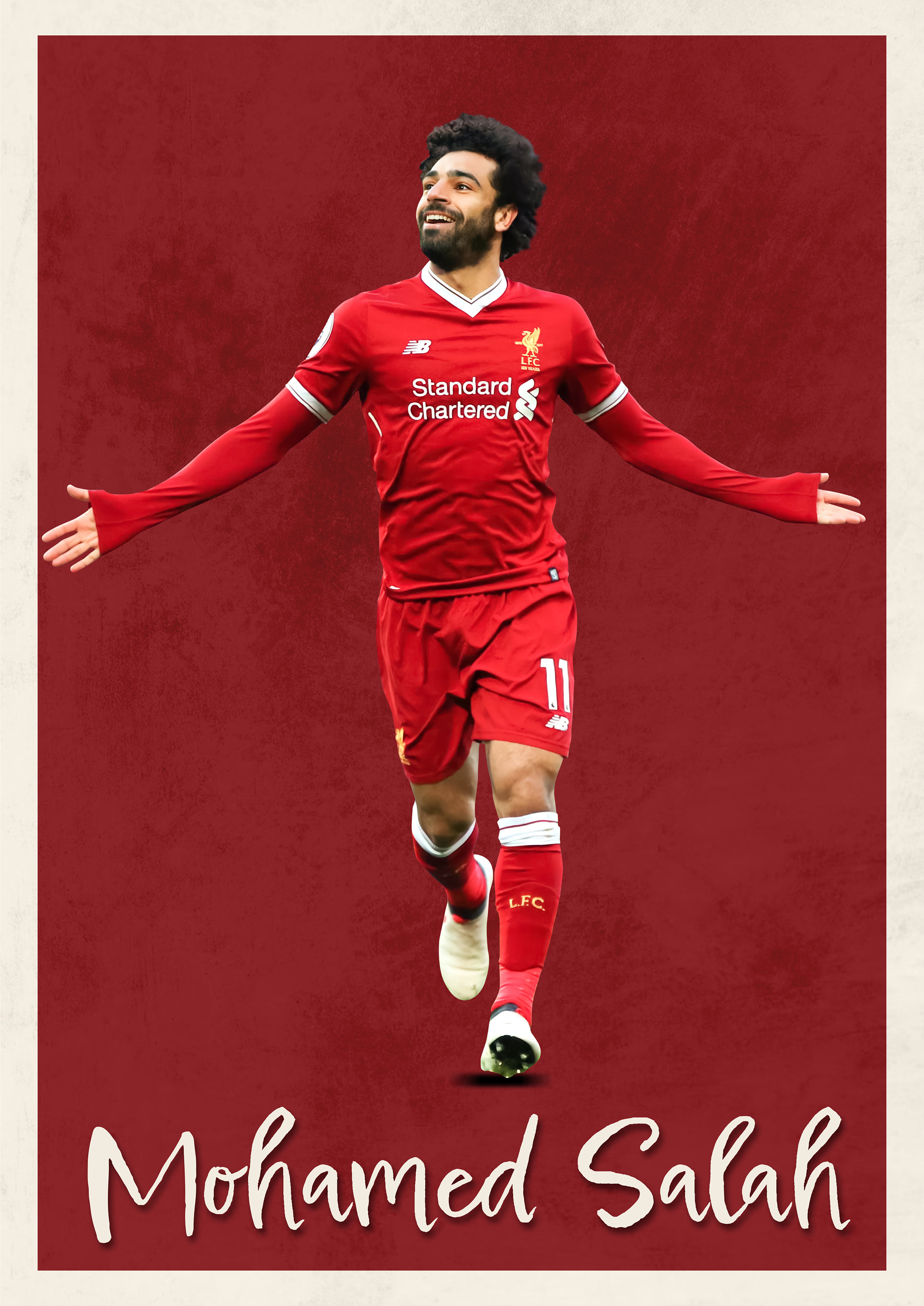 Mohamed Salah Print Mohamed Salah Poster Soccer Wall Art - Etsy