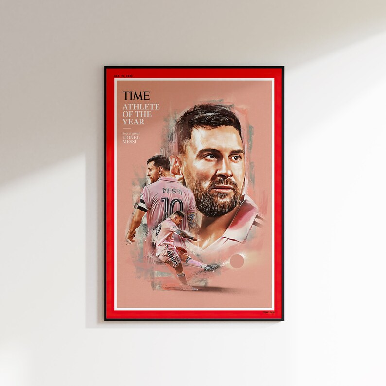 Lionel Messi Print, Lionel Messi Poster, Soccer Wall Art, Lionel Messi ...