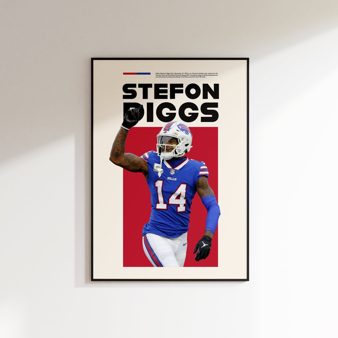 Stefon Diggs Print, Stefon Diggs Poster, Football Wall Art, Stefon ...