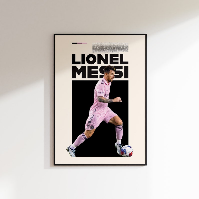 Lionel Messi Poster, Inter Miami Poster Minimalist, Lionel Messi Print ...