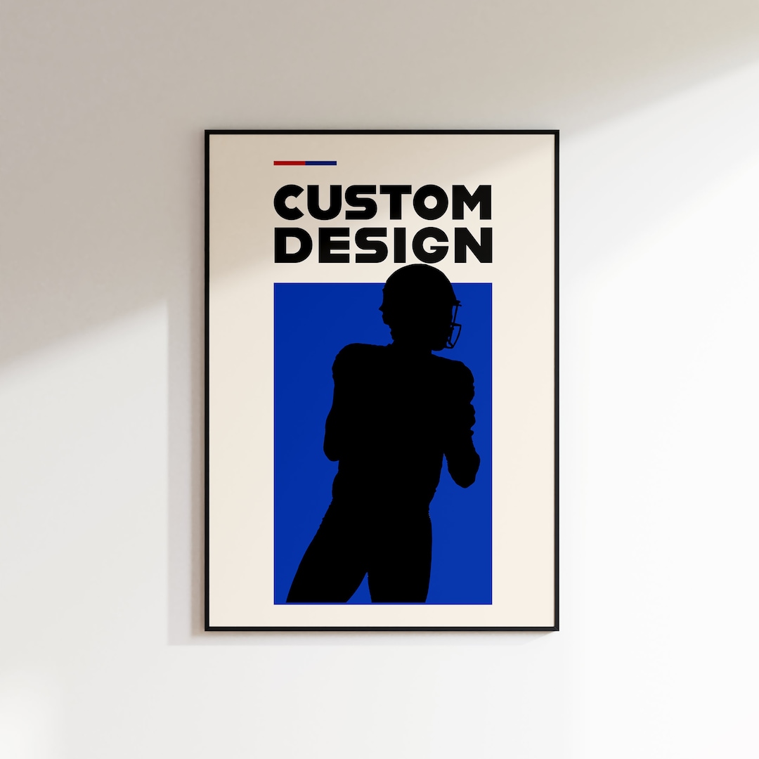 Custom Design NFL Poster Gift, Illustration Sports, Icons, Your Loved ...