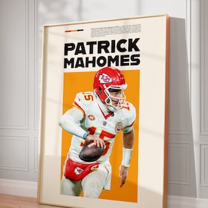 Patrick Mahomes Print, Patrick Mahomes Poster, Patrick Mahomes ...