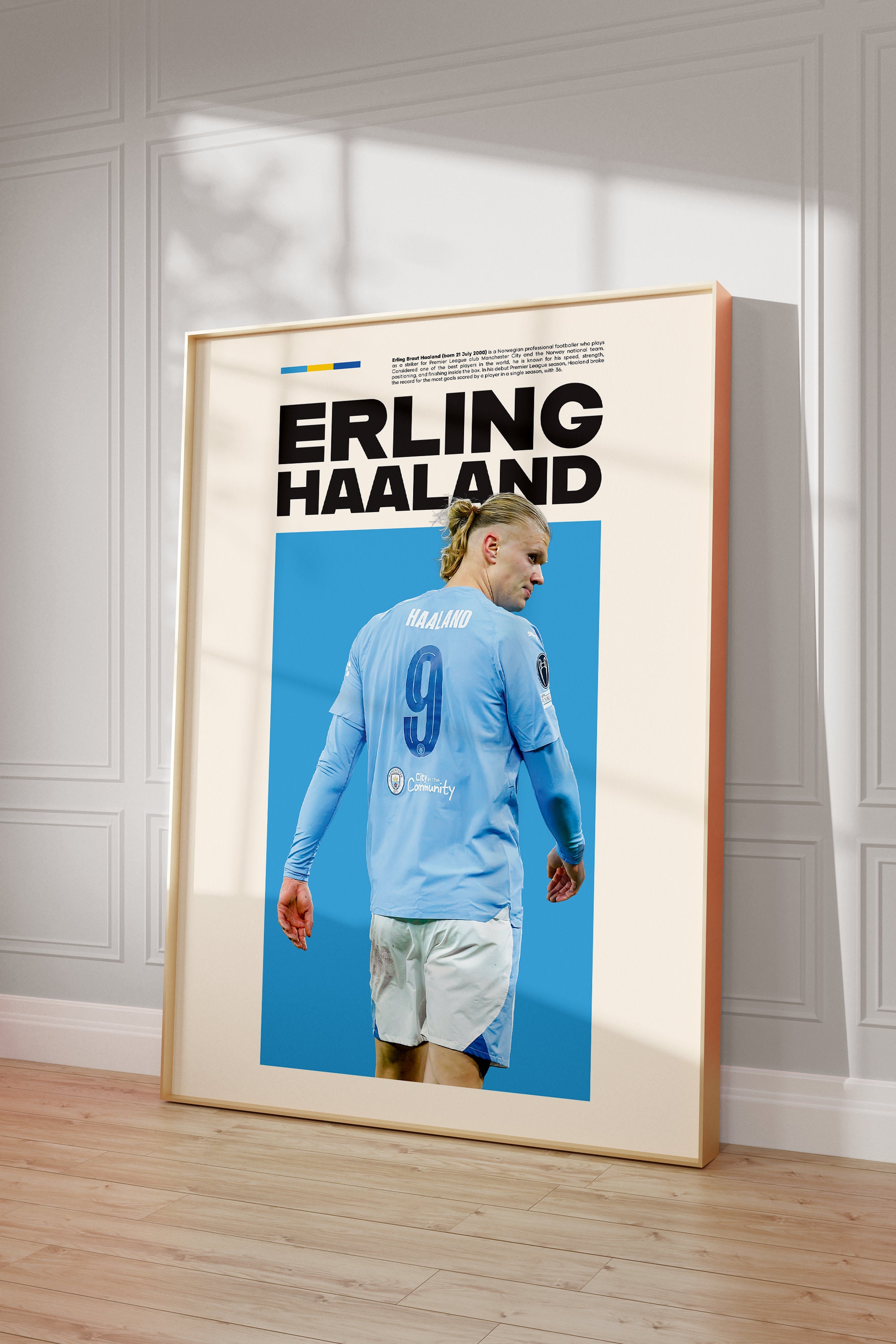 Erling Haaland Poster, Manchester City Poster Minimalist, Haaland Print ...