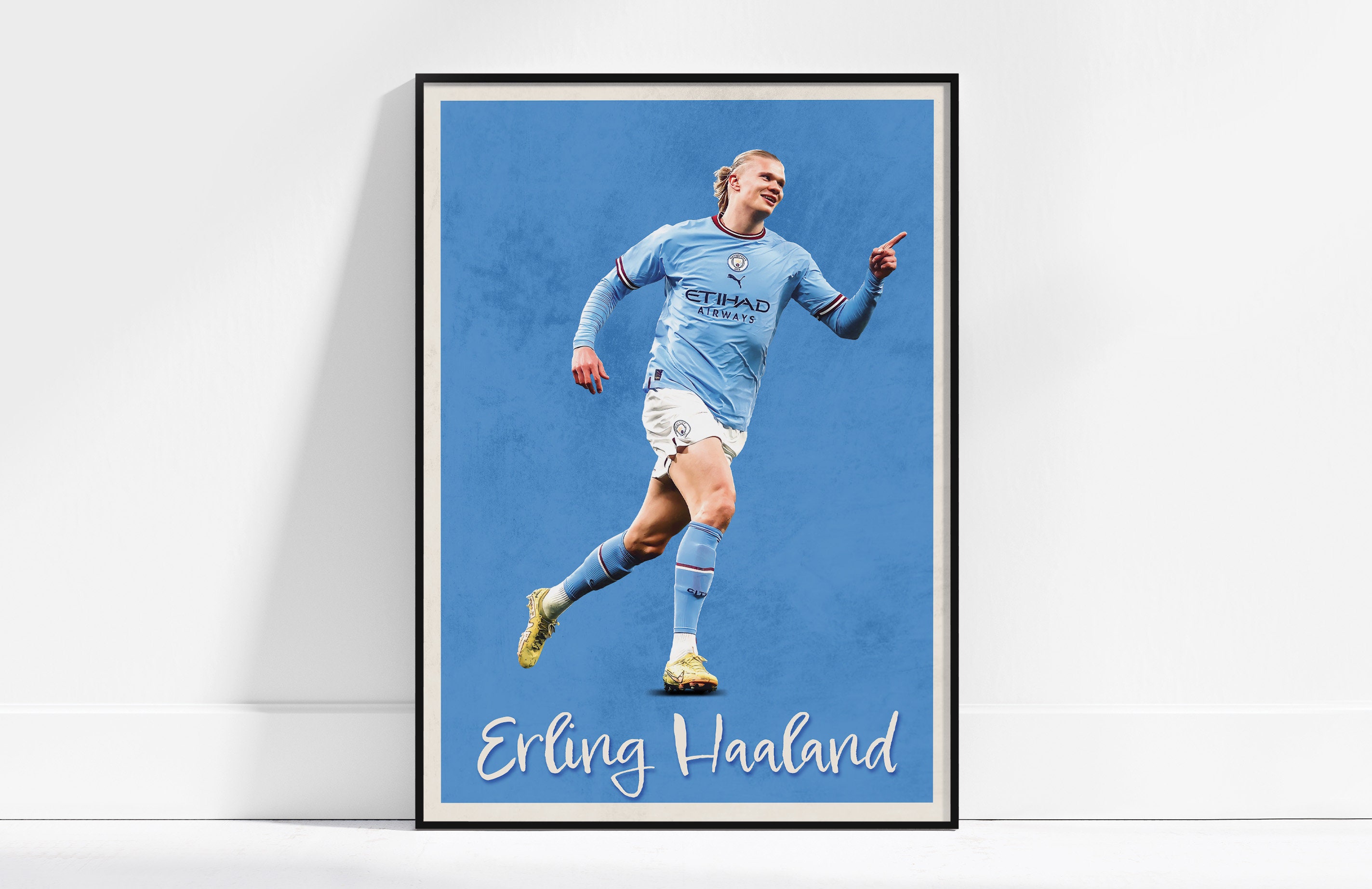 Erling Haaland Print Erling Haaland Poster Soccer Wall Art - Etsy