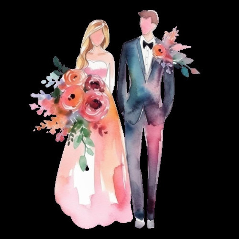 16 Wedding Watercolor Clipart Images Wedding Items Digital - Etsy