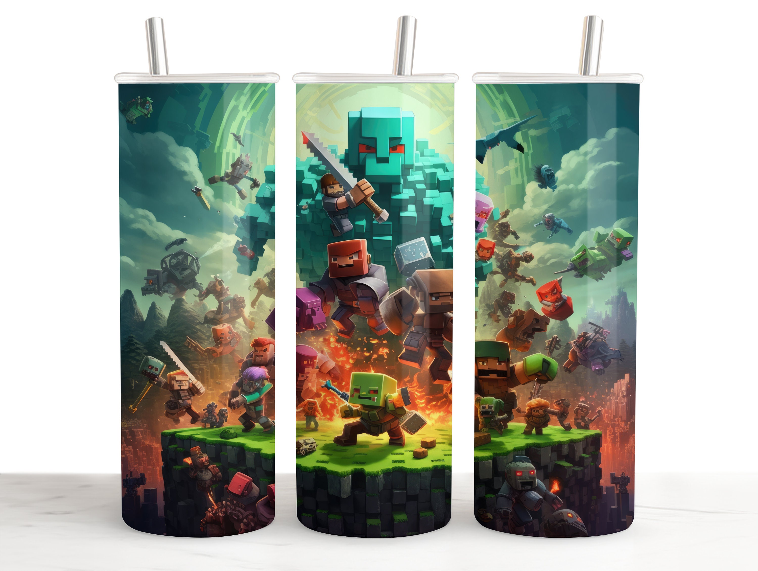 Minecraft Tumbler Wrap Design Minecraft Sublimation Wrap 20oz - Etsy