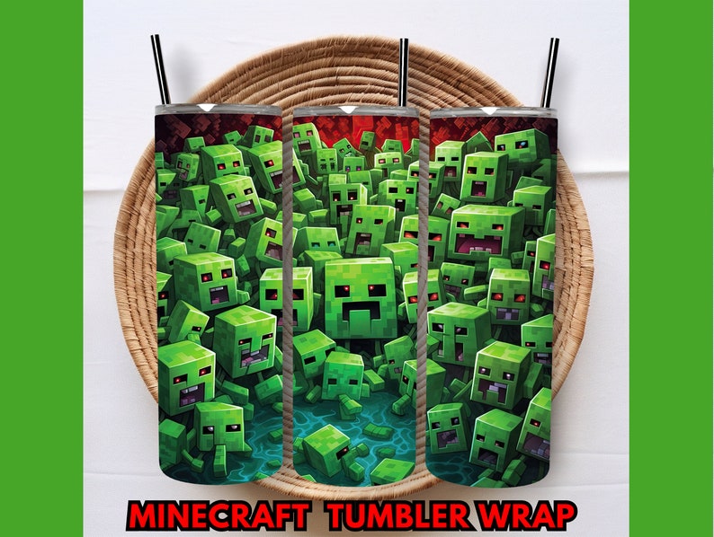 Minecraft Tumbler Wrap Design Minecraft Sublimation Wrap 20oz - Etsy