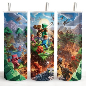 Minecraft Tumbler Wrap Design Minecraft Sublimation Wrap 20oz Tumbler ...