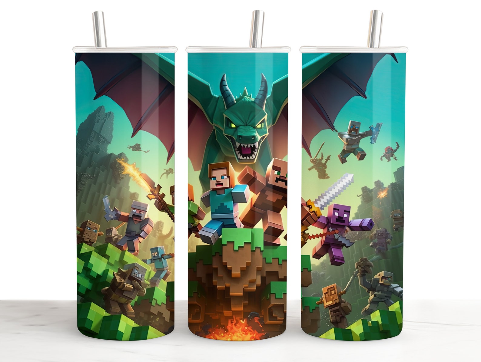 Minecraft Tumbler Wrap Design Minecraft Sublimation Wrap 20oz Tumbler ...