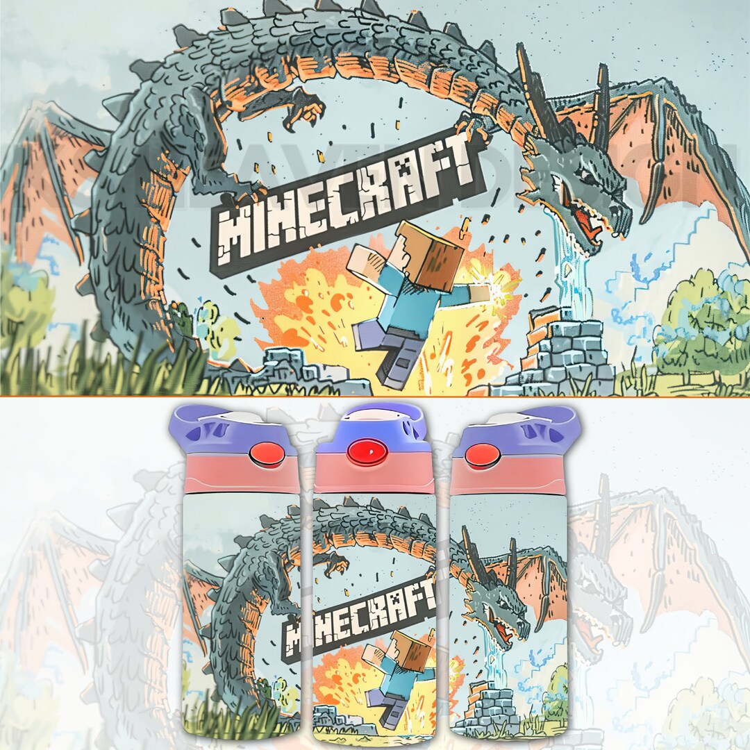12oz Minecraft Tumbler Wrap Sublimation Design 12oz Sippy Cup Tumbler ...