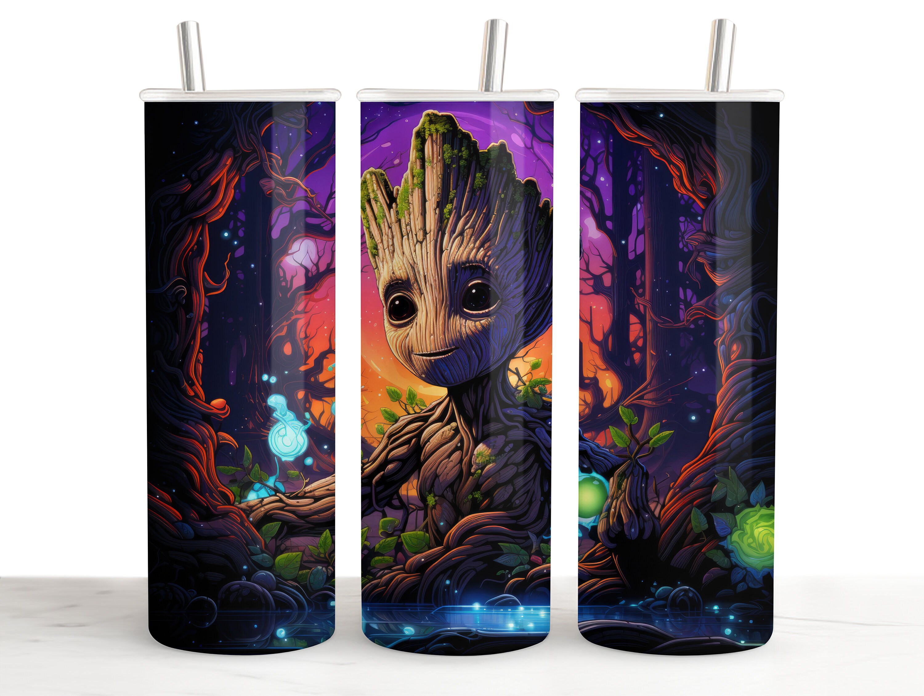 Baby Groot Tumbler Wrap Bundle of 200 Sublimation Designs for 20oz ...