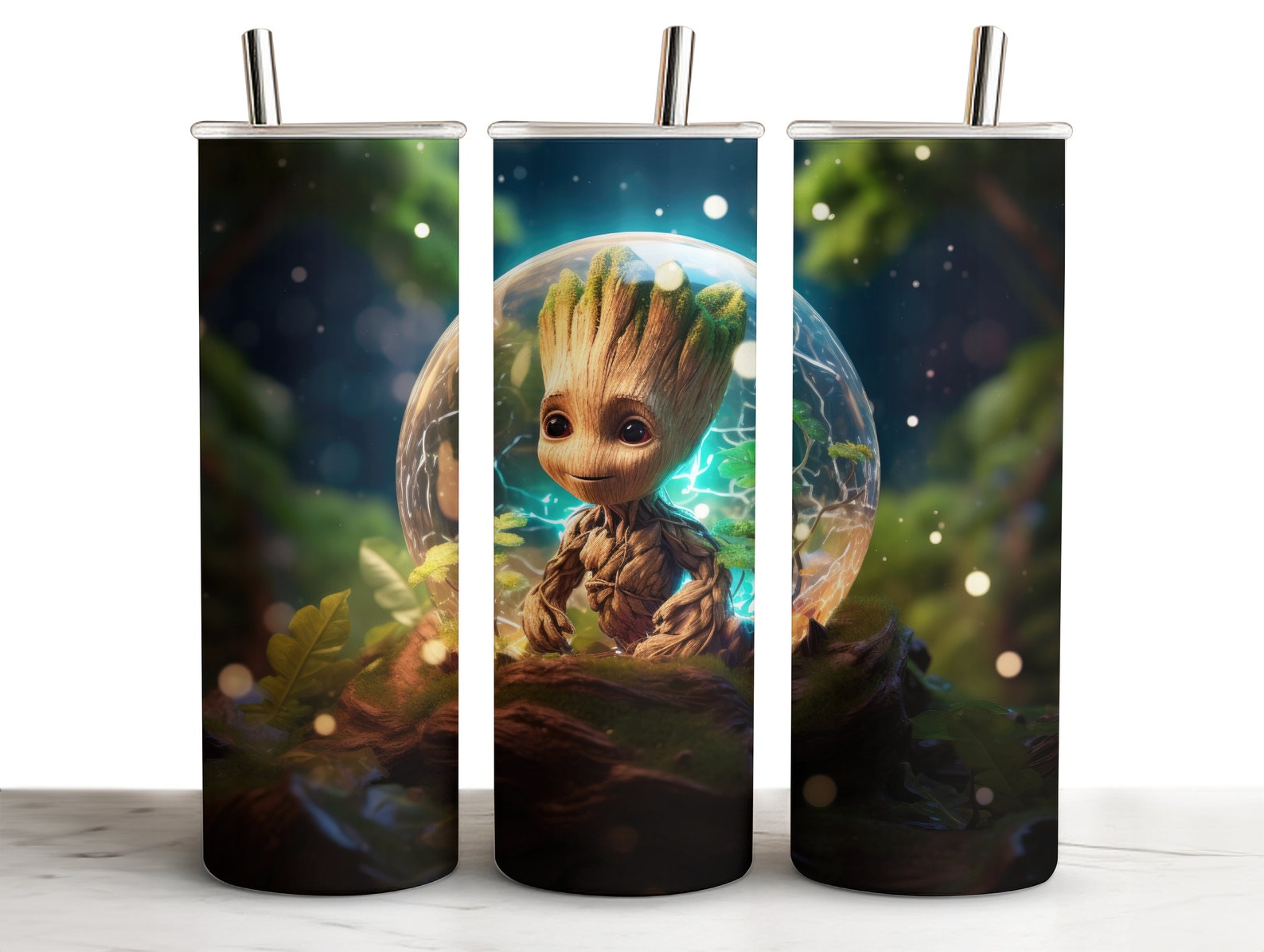 Groot Tumbler Wrap Baby Groot Sublimation Wrap Design 20oz Skinny ...