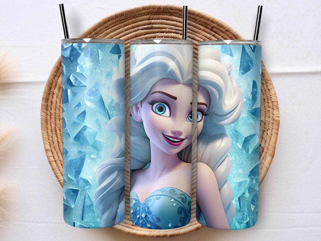 Frozen Princess Tumbler Wrap 3D Sublimation Wrap Design 20oz Skinny ...