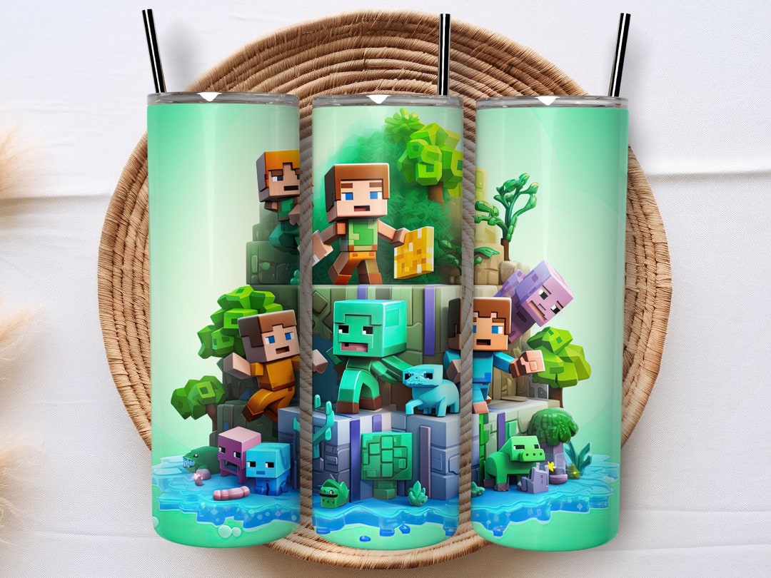 Minecraft Tumbler Wrap Christmas Sublimation Design Winter - Etsy
