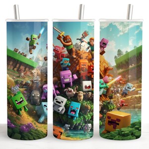 Minecraft Tumbler Wrap Design Minecraft Sublimation Wrap 20oz - Etsy