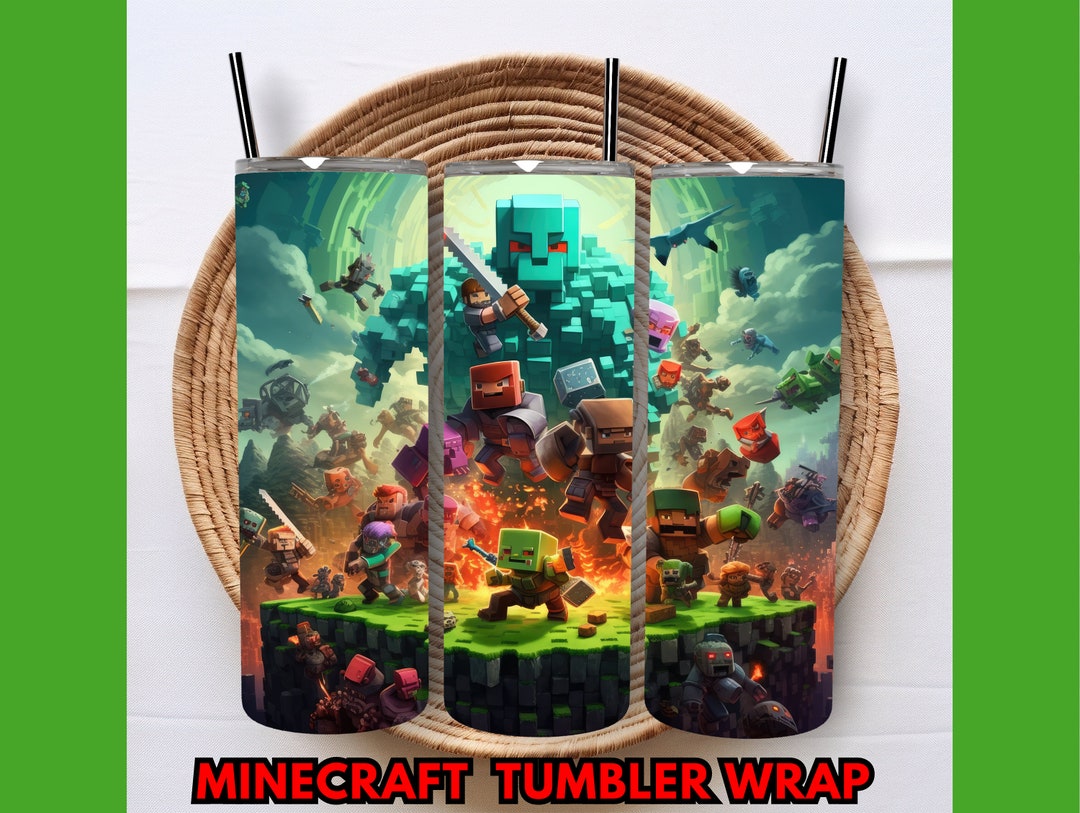 Minecraft Tumbler Wrap Design Minecraft Sublimation Wrap 20oz - Etsy