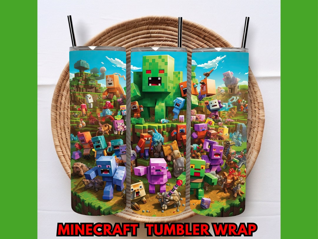 Minecraft Tumbler Wrap Design Minecraft Sublimation Wrap 20oz - Etsy UK
