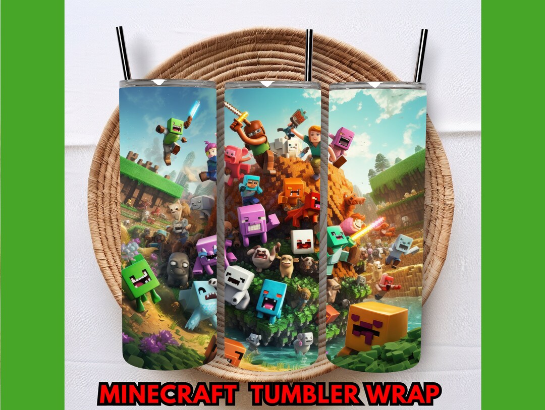 Minecraft Tumbler Wrap Design Minecraft Sublimation Wrap 20oz - Etsy